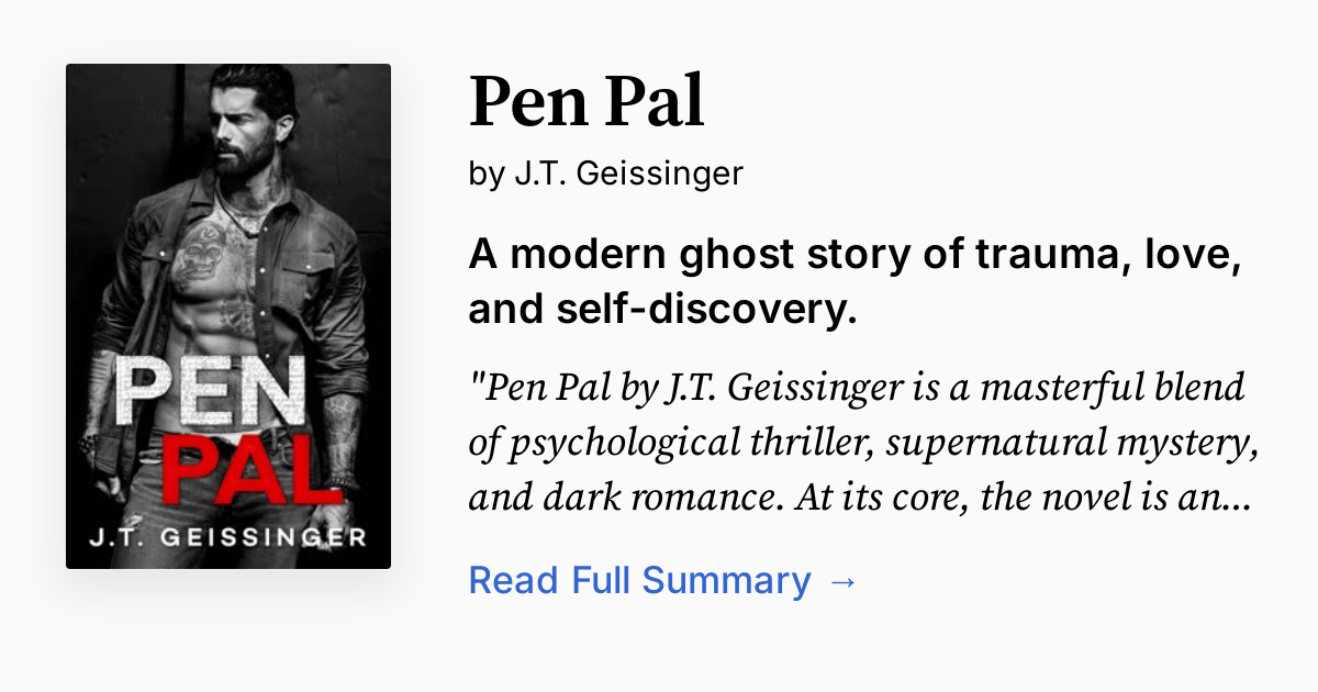 Pen Pal by J.T. Geissinger | Summary, Analysis