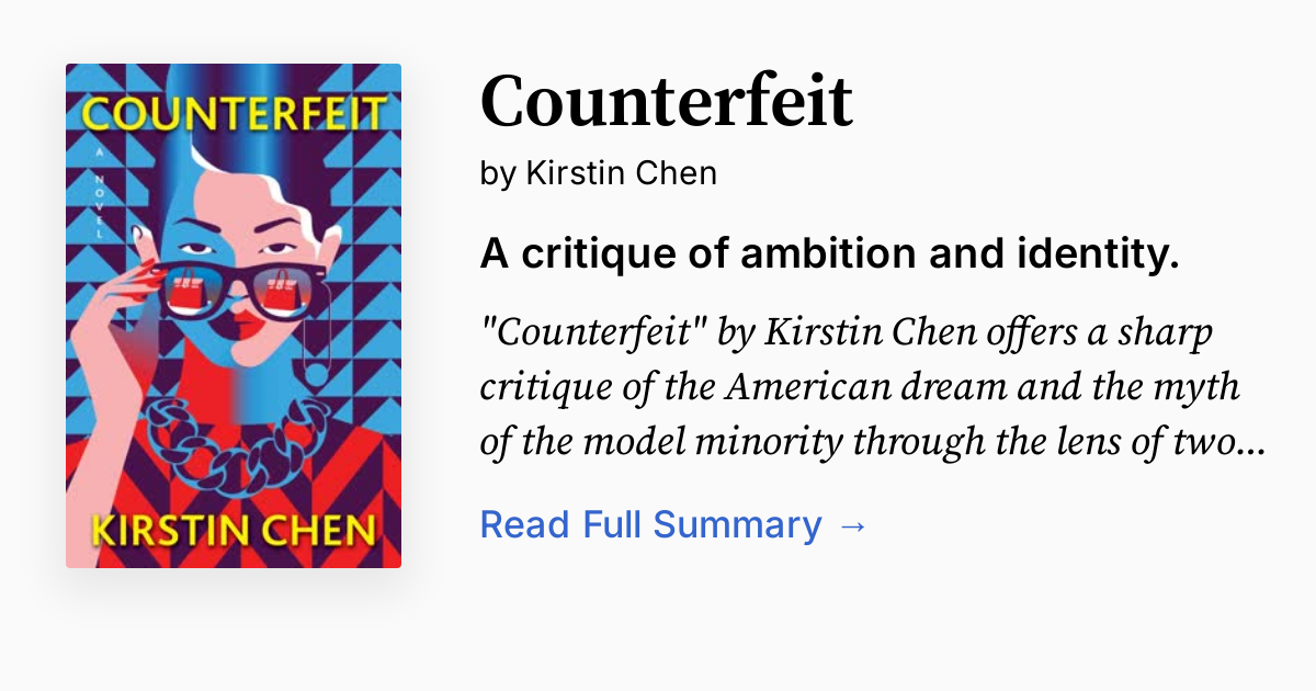 Counterfeit by Kirstin Chen | Summary, Analysis, FAQ