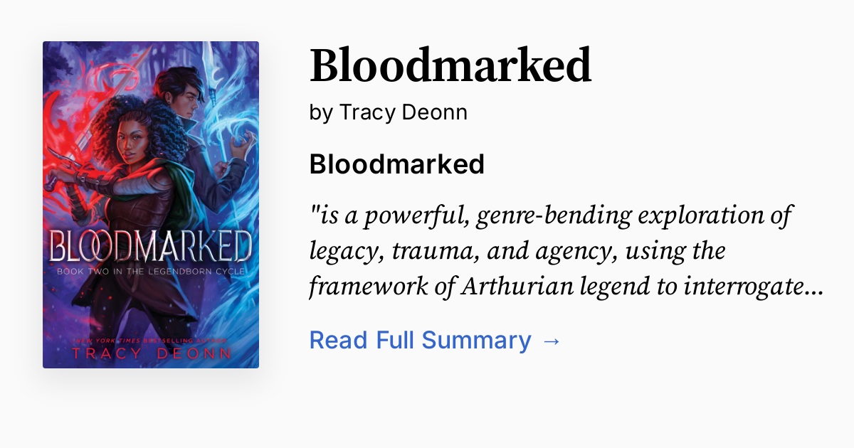 Bloodmarked by Tracy Deonn | Summary, Analysis, FAQ