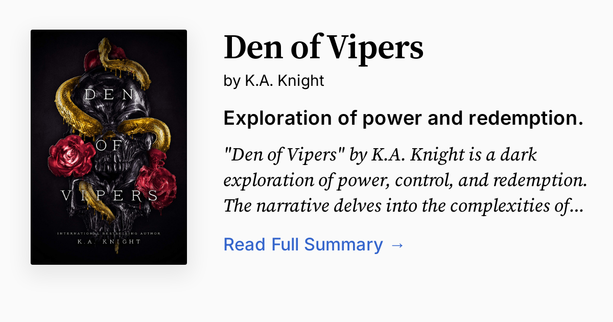 Den of Vipers by K.A. Knight | Summary, Analysis, FAQ