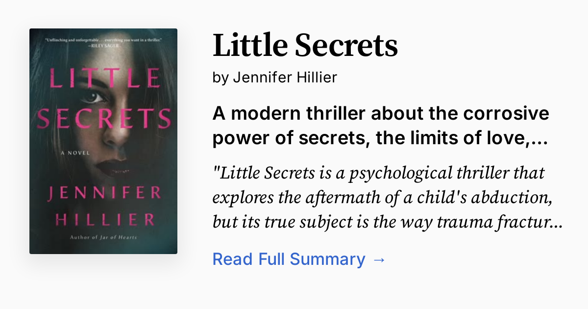 Little Secrets by Jennifer Hillier | Summary, Analysis