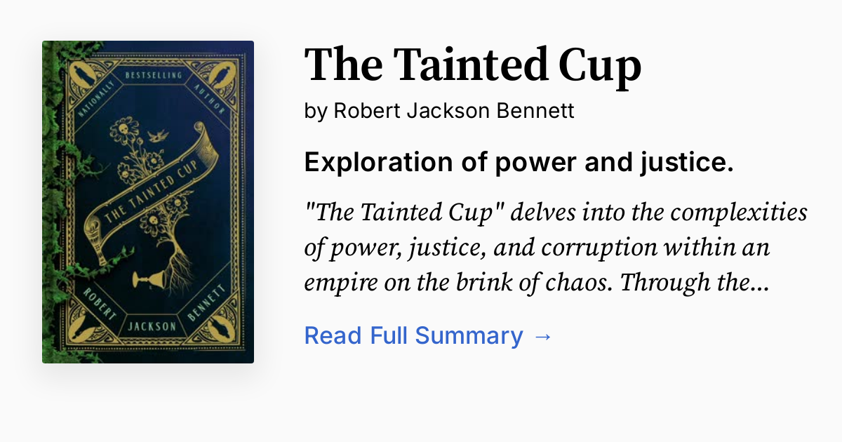 The Tainted Cup | Summary, Analysis, FAQ