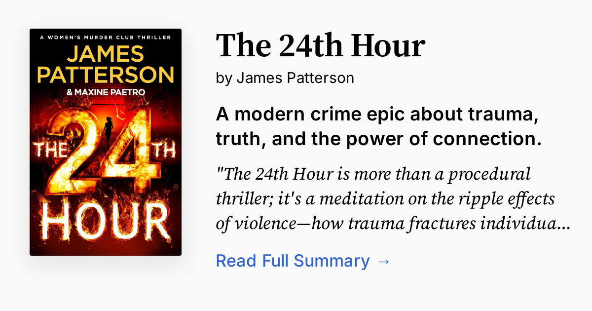 The 24th Hour by James Patterson | Summary, Analysis
