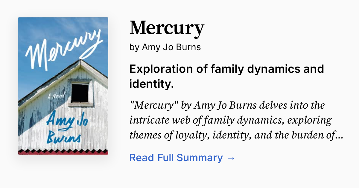 Mercury by Amy Jo Burns | Summary, Audio, Analysis, FAQ