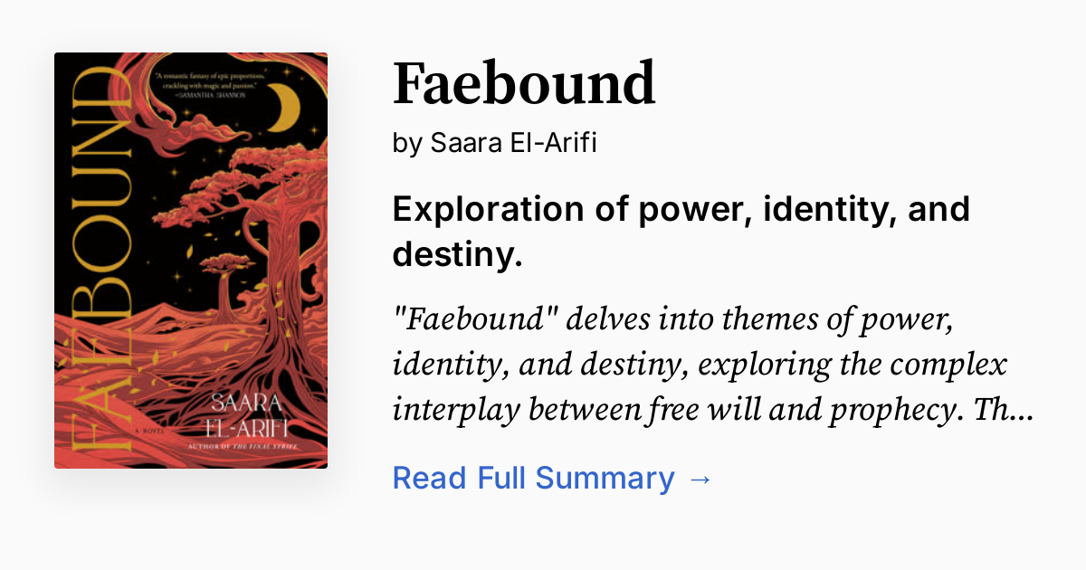 Faebound by Saara El-Arifi | Summary, Analysis, FAQ