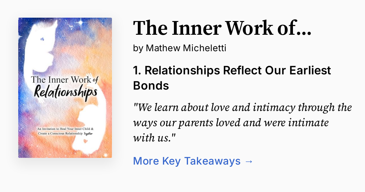 The Inner Work of Relationships | Summary, Quotes, FAQ, Audio