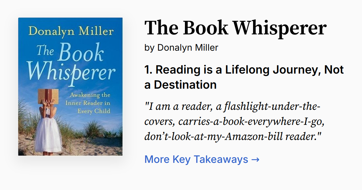 The Book Whisperer | Summary, Audio, Quotes, FAQ
