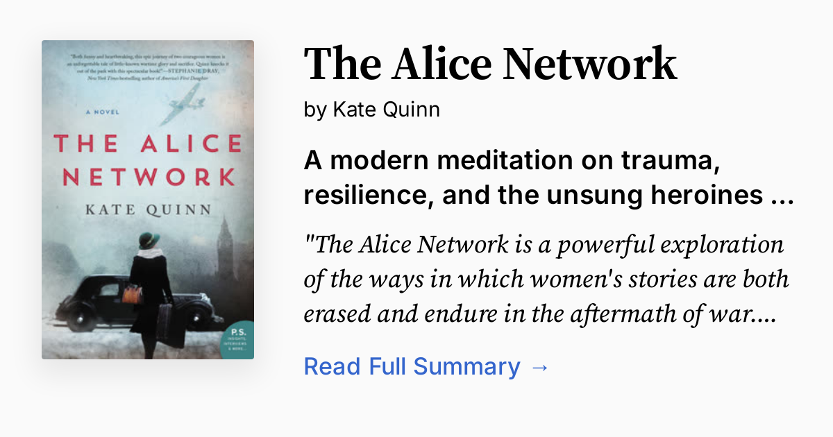 The Alice Network | Summary, Analysis, FAQ