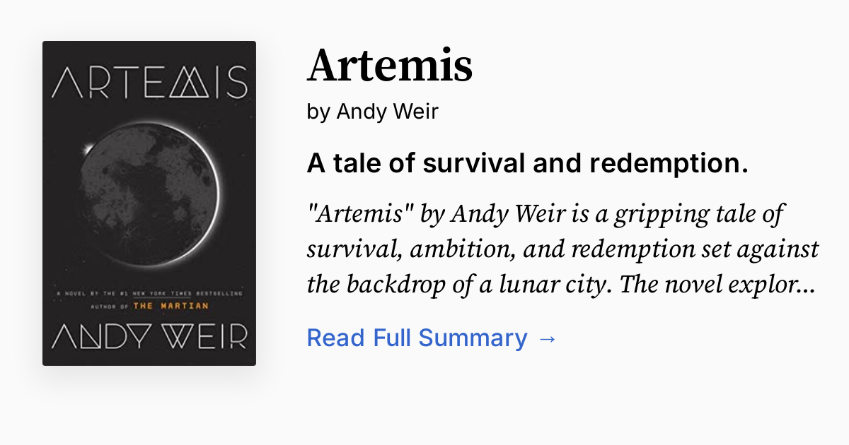Artemis by Andy Weir | Summary, Analysis, FAQ