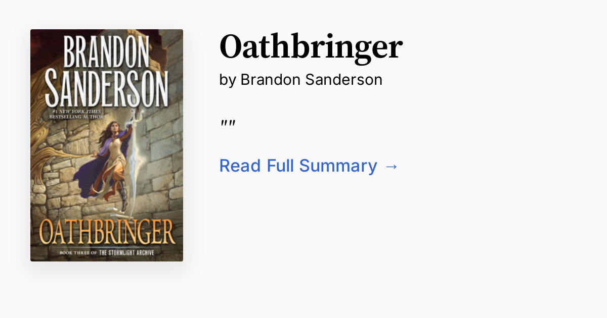 Oathbringer by Brandon Sanderson | Summary, Analysis, FAQ
