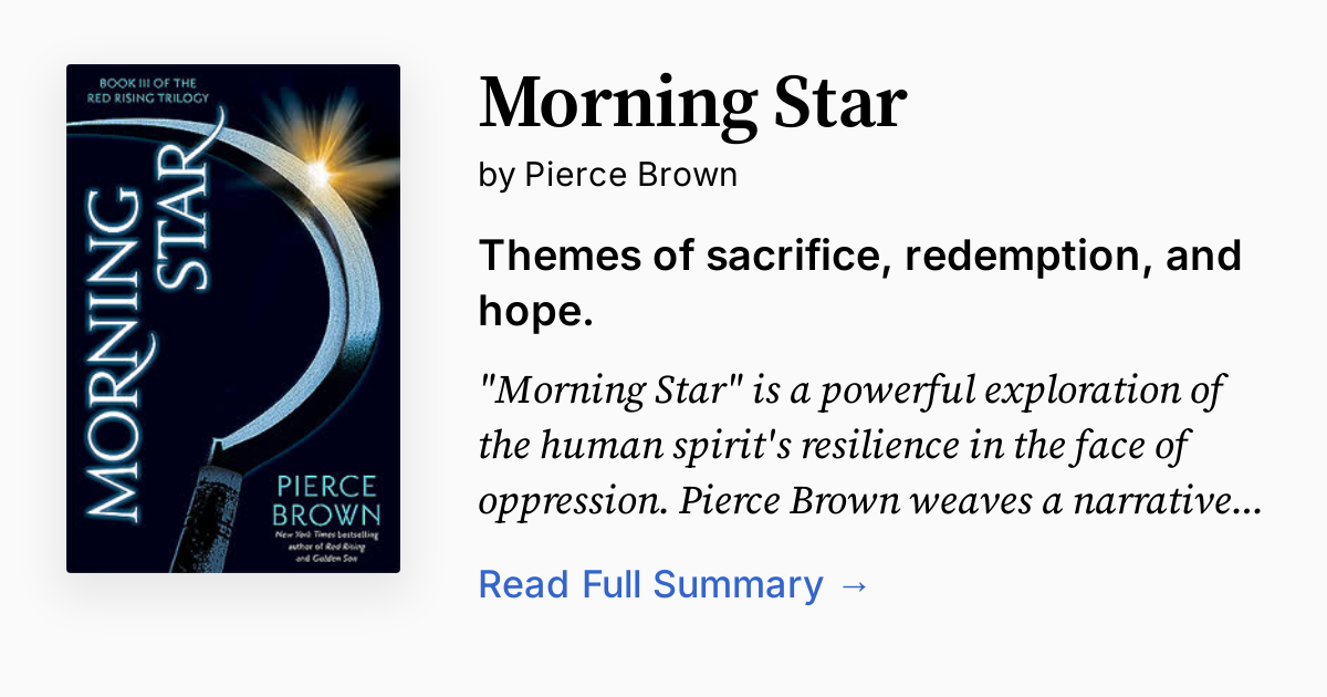 Morning Star by Pierce Brown | Summary, Audio, Analysis, FAQ