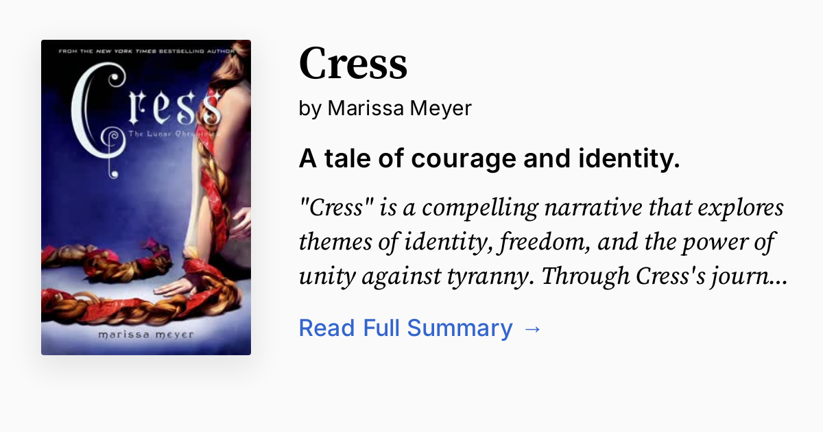 Cress by Marissa Meyer | Summary, Analysis, FAQ