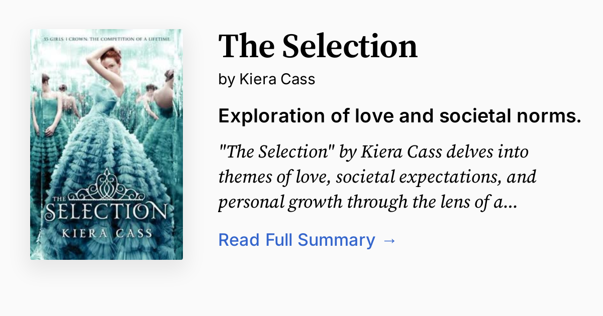 The Selection by Kiera Cass | Summary, Analysis, FAQ