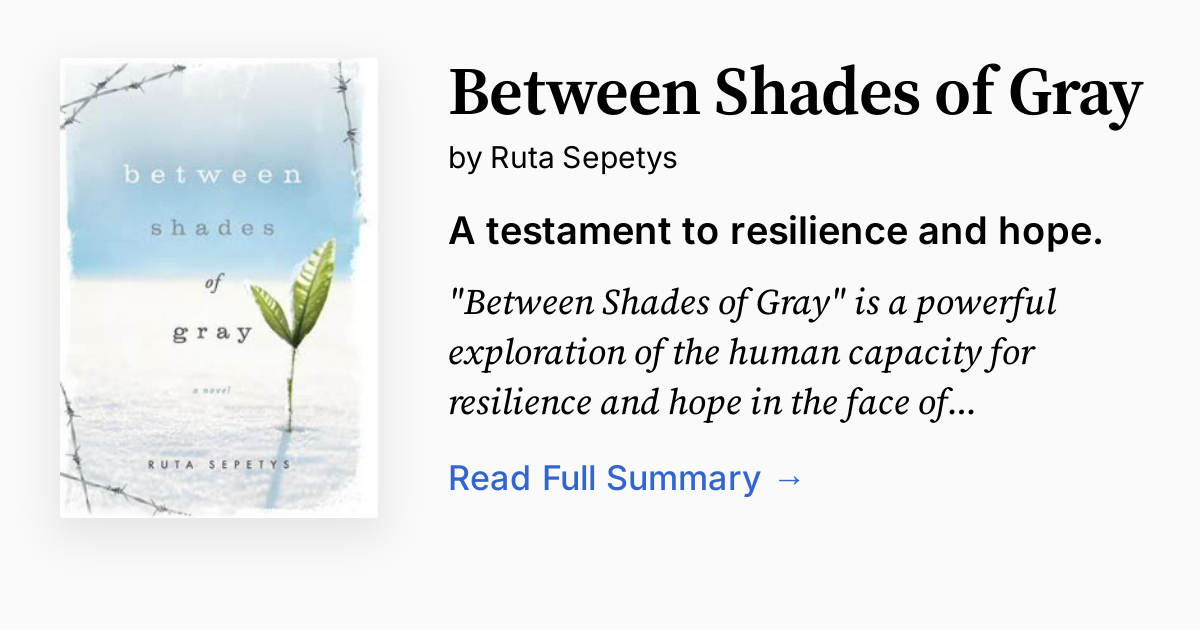 Between Shades of Gray | Summary, Analysis, FAQ