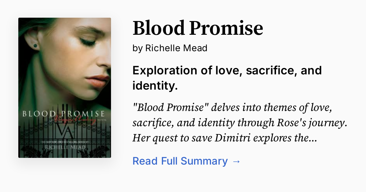 Blood Promise by Richelle Mead | Summary, Audio, Analysis, FAQ