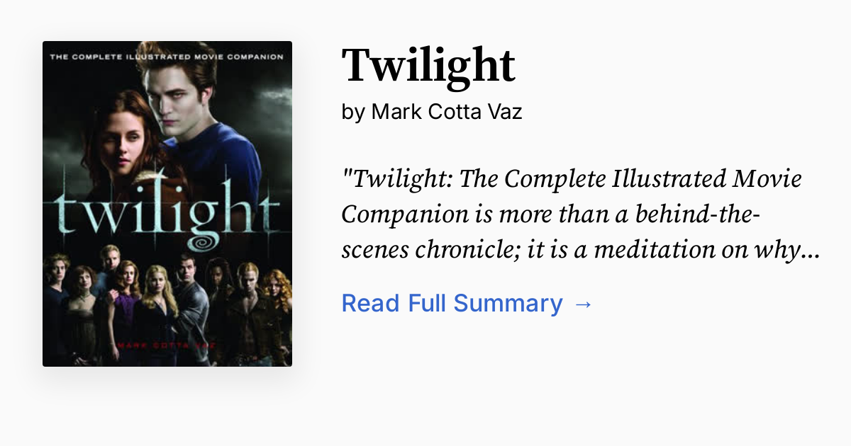 Twilight by Mark Cotta Vaz | Summary, Analysis