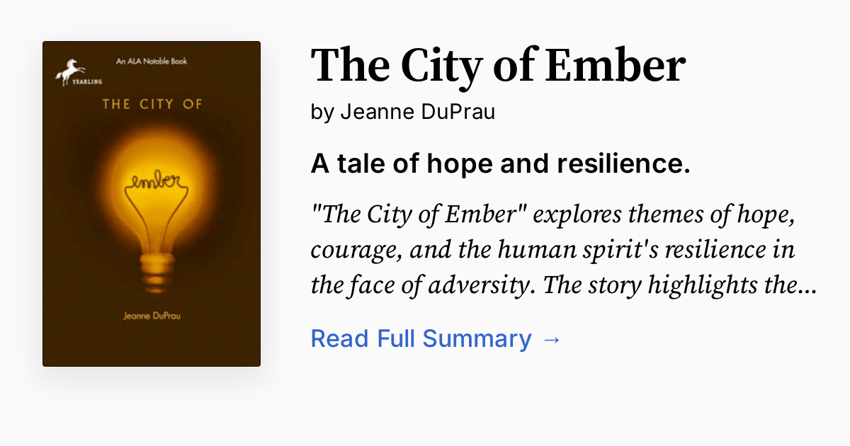 The City of Ember | Summary, Analysis, FAQ