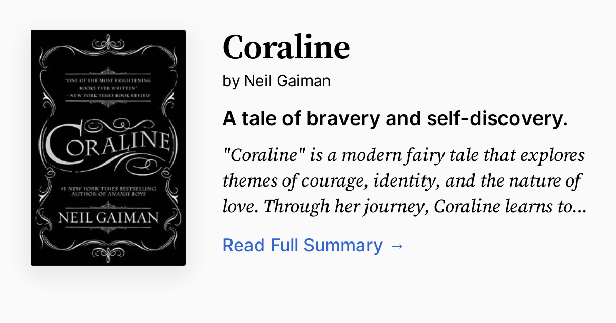 Coraline by Neil Gaiman | Summary, Analysis, FAQ