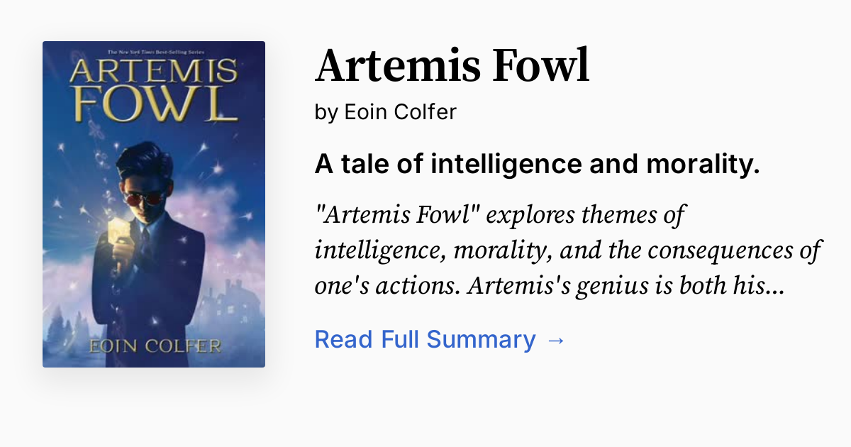 Artemis Fowl by Eoin Colfer | Summary, Analysis, FAQ