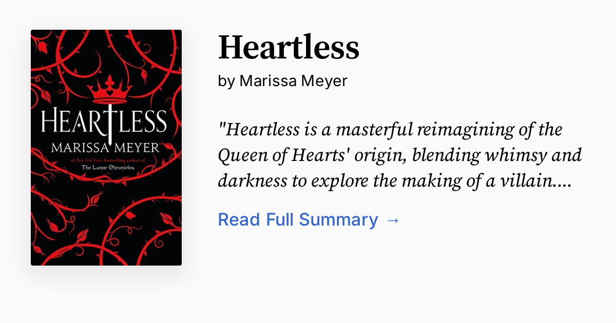Heartless by Marissa Meyer | Summary, Analysis, FAQ