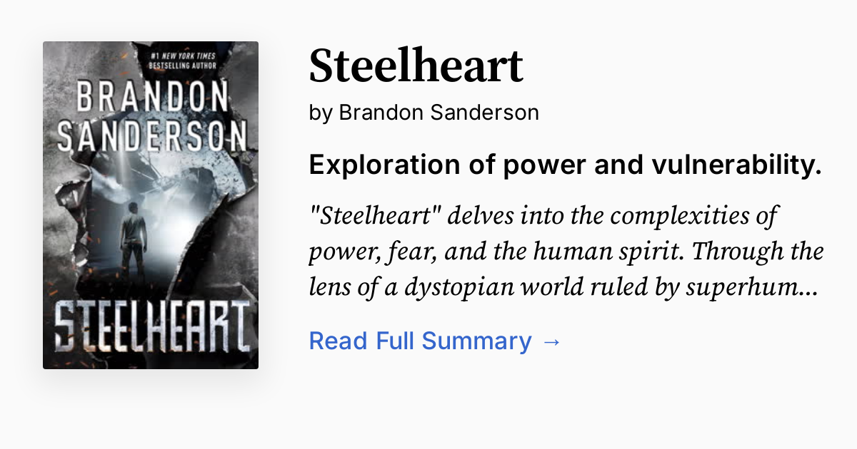 Steelheart by Brandon Sanderson | Summary, Audio, Analysis, FAQ