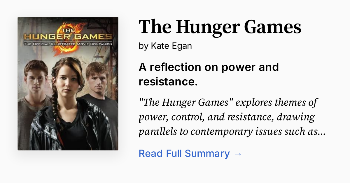 The Hunger Games | Summary, Audio, Analysis, FAQ