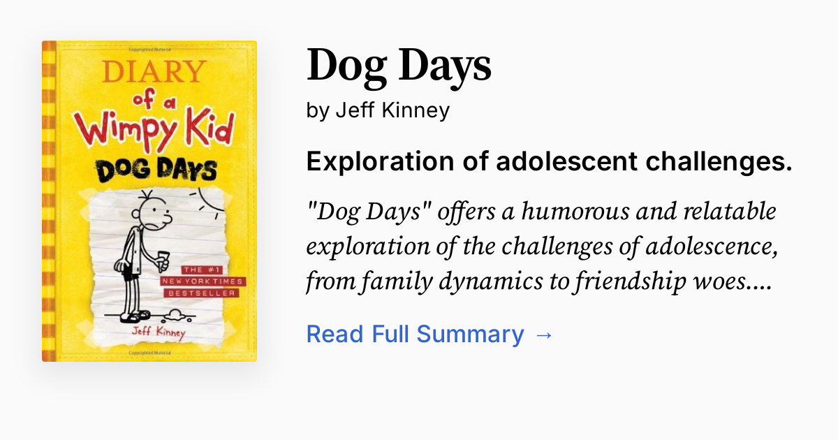 Dog Days by Jeff Kinney | Summary, Audio, Analysis, FAQ