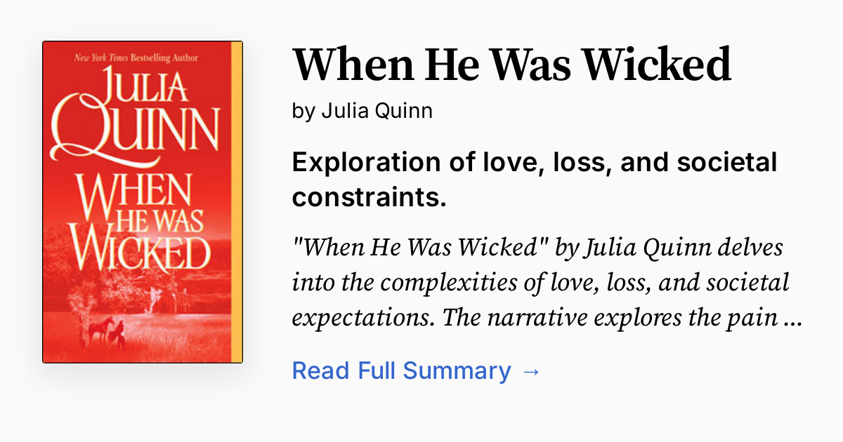 When He Was Wicked | Summary, Audio, Analysis, FAQ