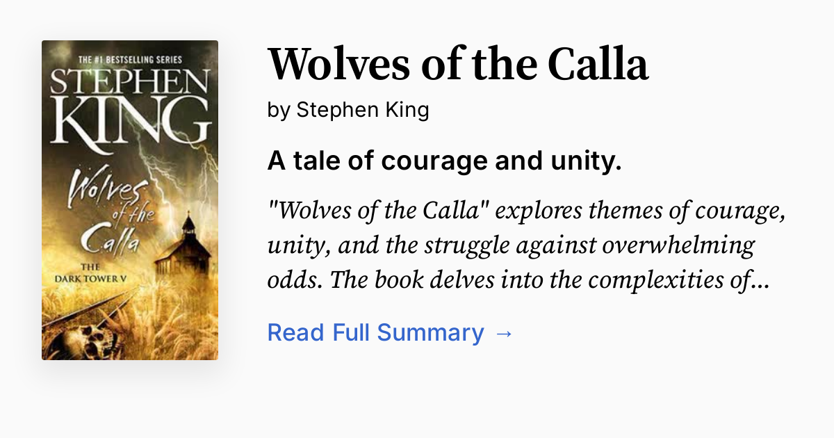 Wolves of the Calla | Summary, Analysis, FAQ