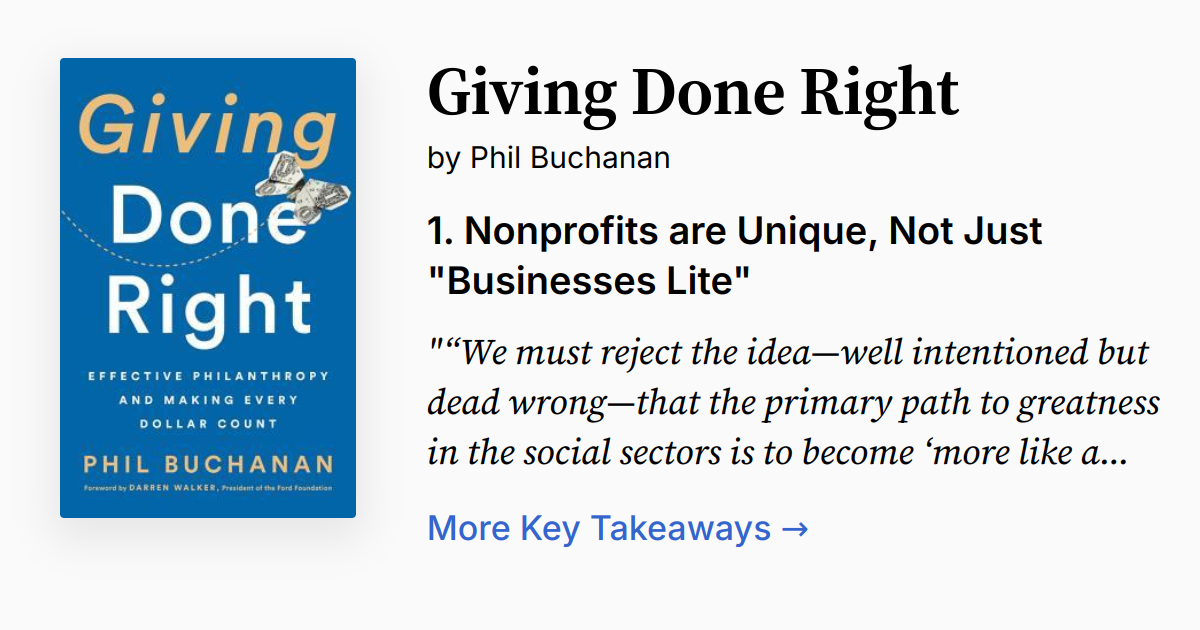 Giving Done Right | Summary, Audio, Quotes