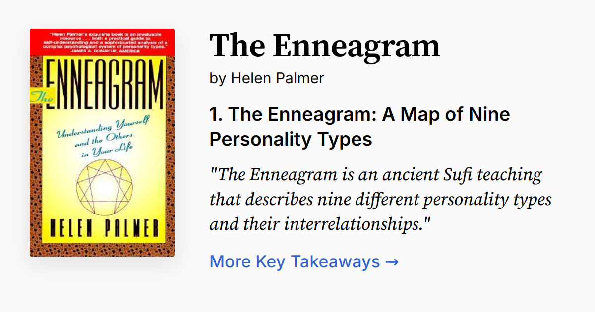 The Enneagram by Helen Palmer | Summary, Audio, Quotes, FAQ