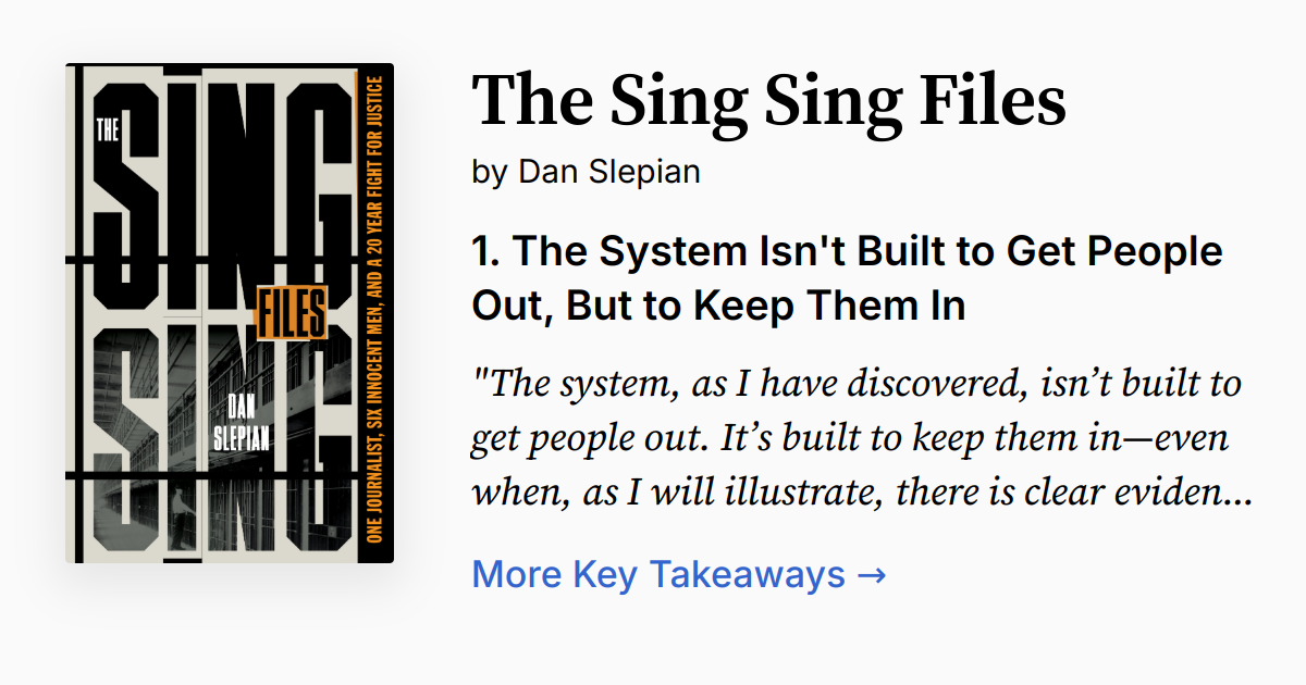 The Sing Sing Files | Summary, Quotes, FAQ, Audio