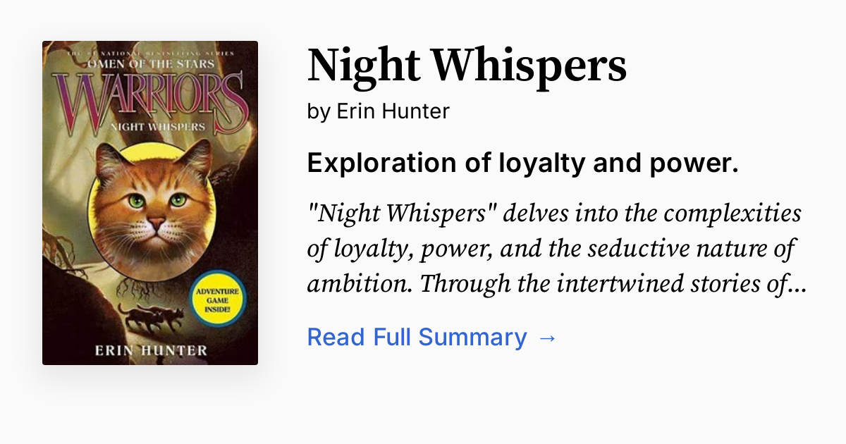 Night Whispers by Erin Hunter | Summary, Audio, Analysis, FAQ