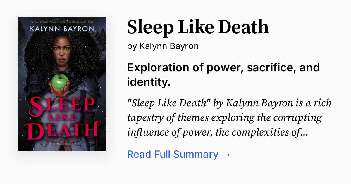 Sleep Like Death | Summary, Audio, Analysis