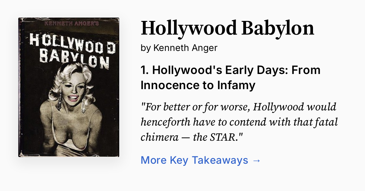 Hollywood Babylon | Summary, Quotes, FAQ, Audio