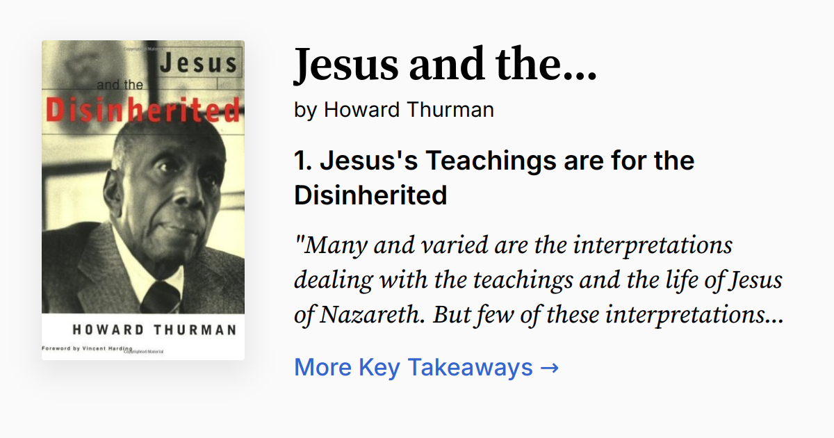 Jesus and the Disinherited | Summary, Quotes, Audio