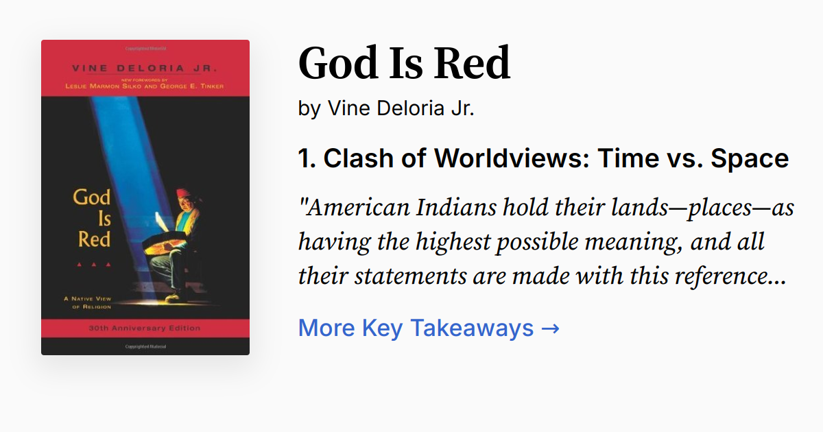 God Is Red by Vine Deloria Jr. | Summary, Quotes, FAQ, Audio