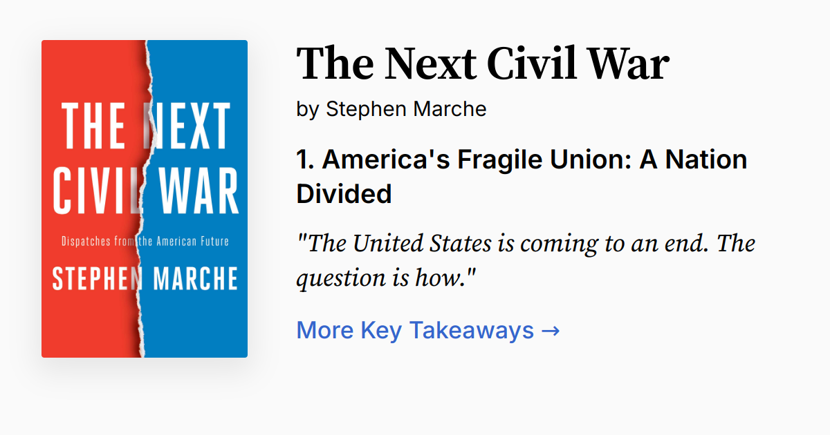 The Next Civil War | Summary, Quotes, FAQ, Audio