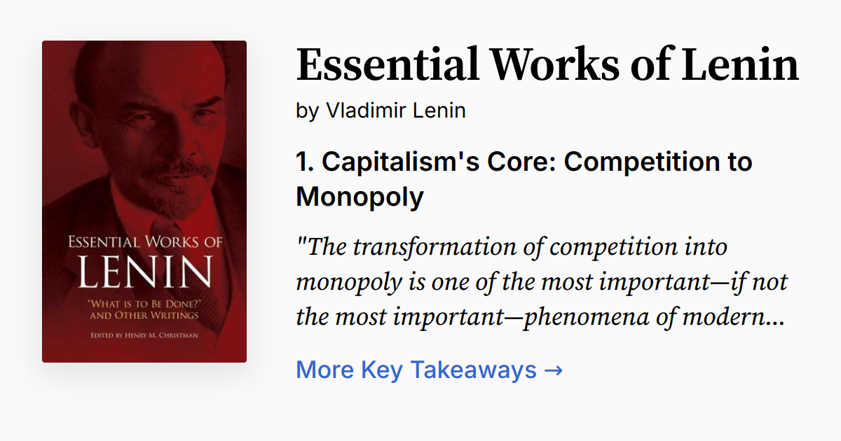 Essential Works of Lenin | Summary, Audio, Quotes, FAQ