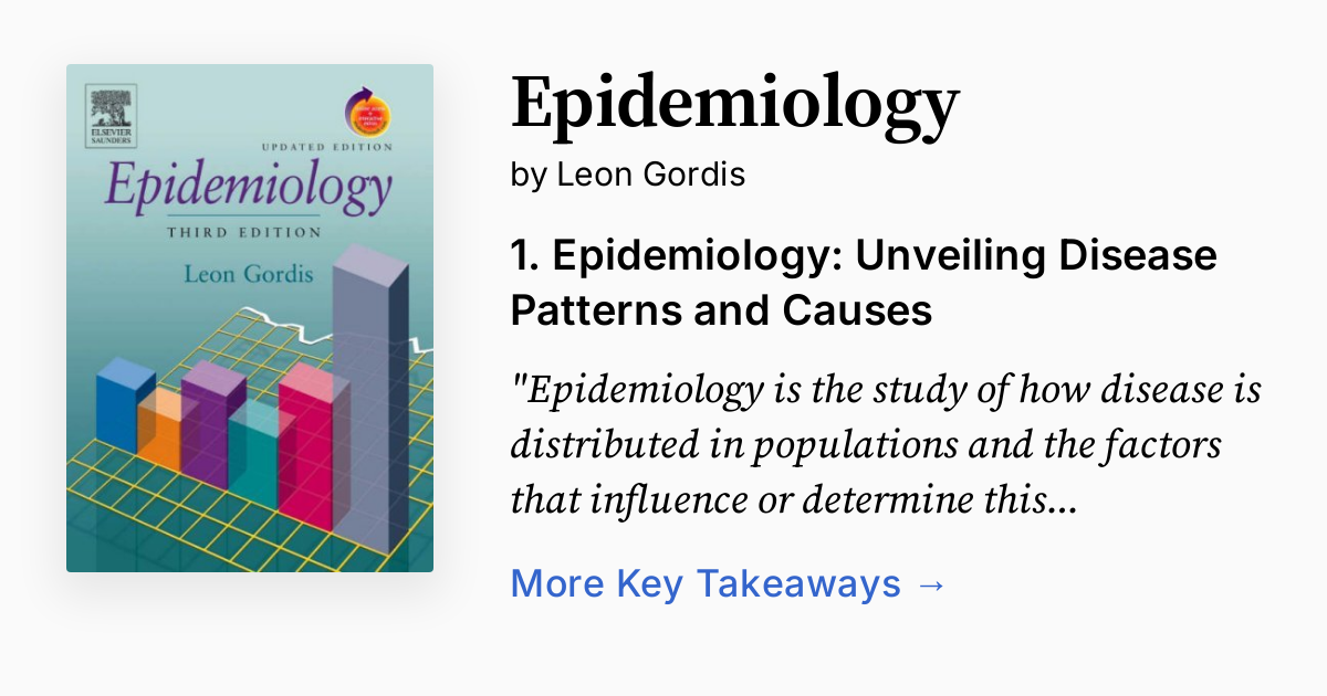 Epidemiology by Leon Gordis | Summary, Audio, Quotes, FAQ