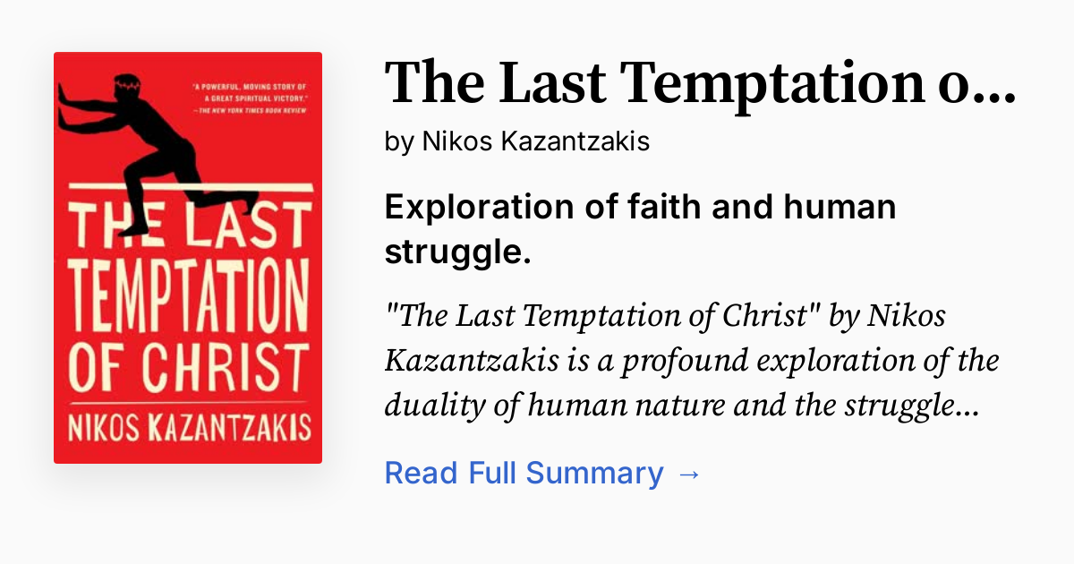 The Last Temptation of Christ | Summary, Audio, Analysis, FAQ