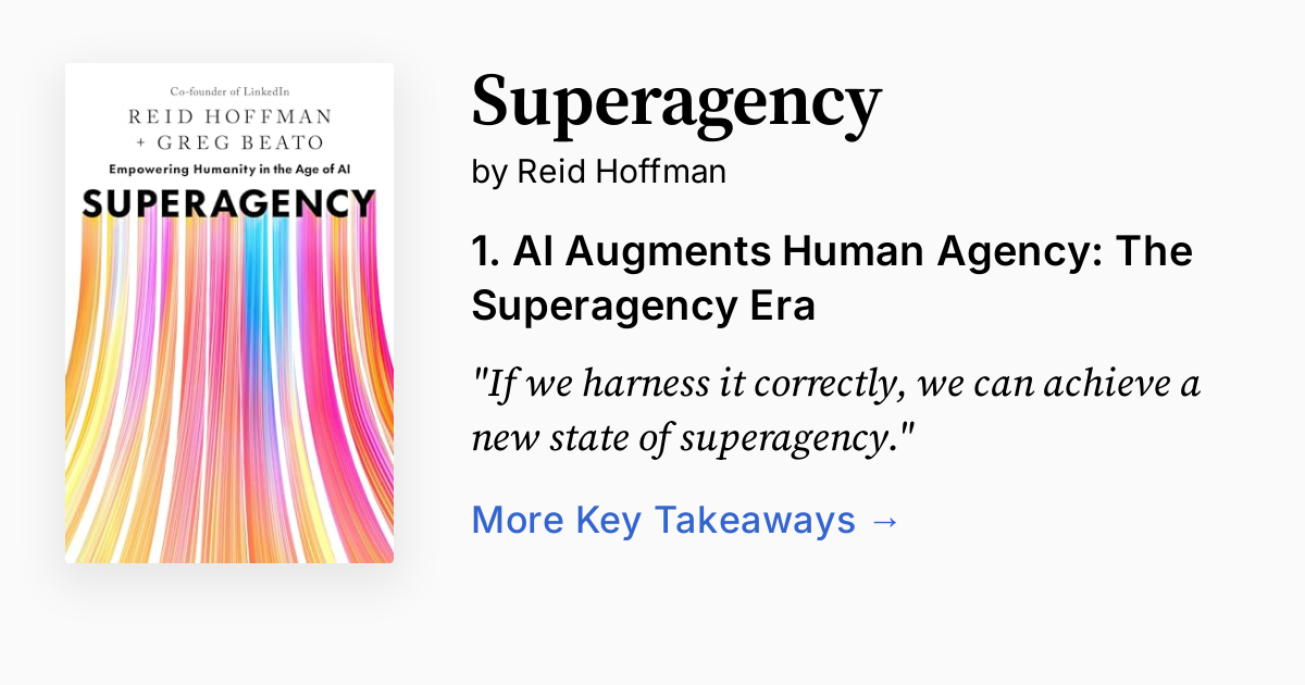 Superagency by Reid Hoffman | Summary, Audio, Quotes, FAQ