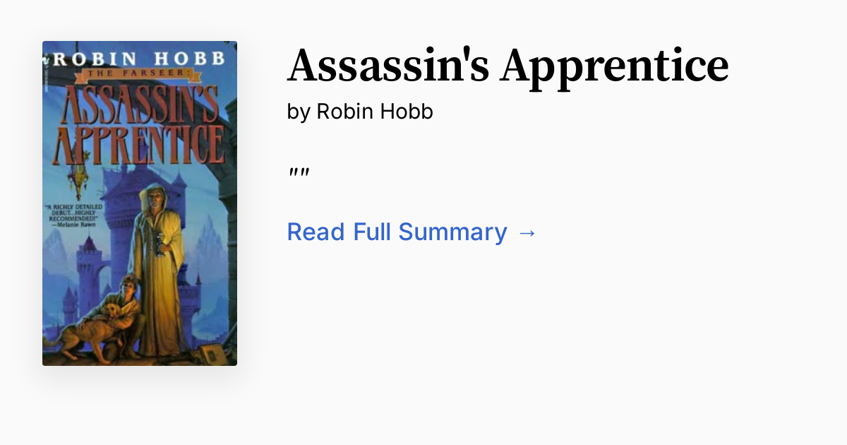 Assassin's Apprentice | Summary, Analysis, FAQ