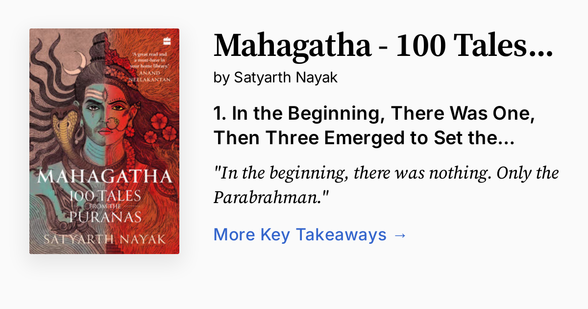 Mahagatha - 100 Tales from the Puranas | Summary, Quotes, FAQ, Audio