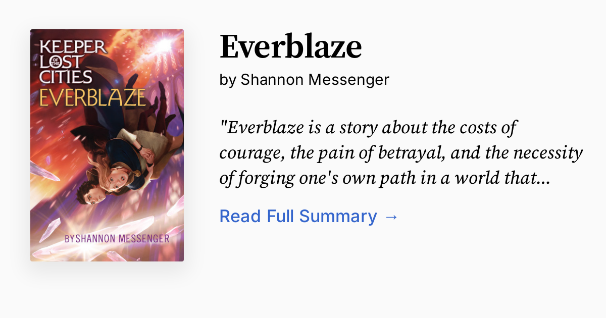 Everblaze by Shannon Messenger | Summary, Analysis, FAQ
