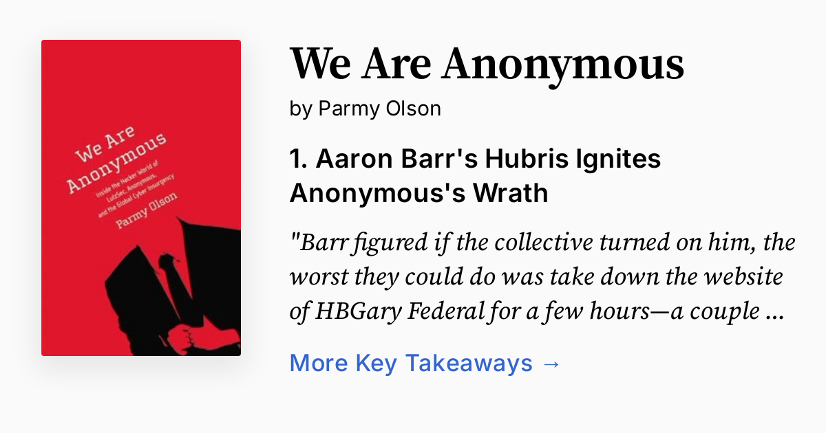 We Are Anonymous | Summary, Quotes, FAQ, Audio