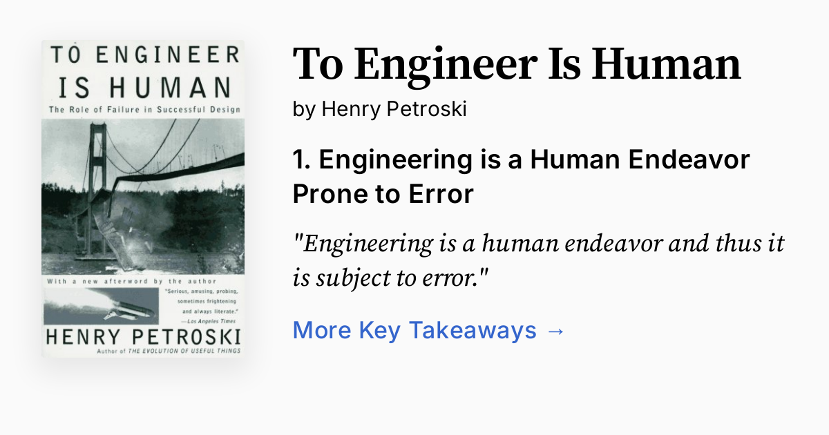 To Engineer Is Human | Summary, Quotes, FAQ, Audio