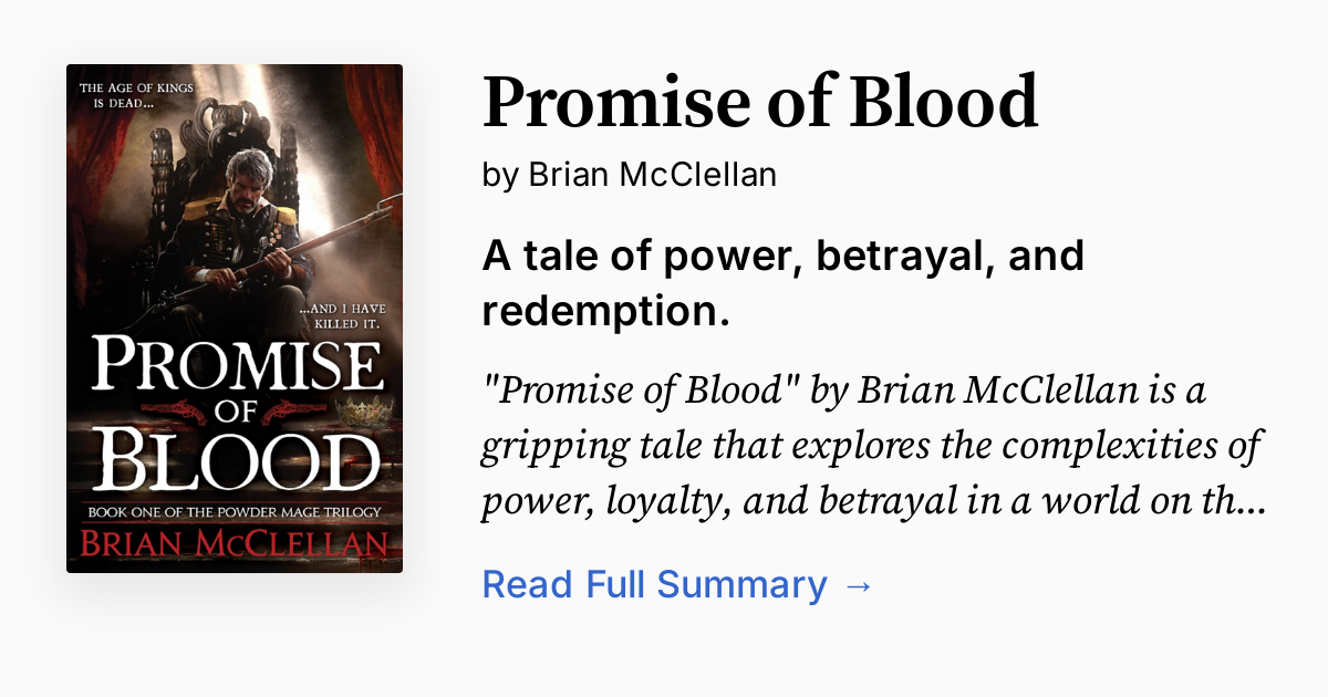 Promise of Blood | Summary, Audio, Analysis