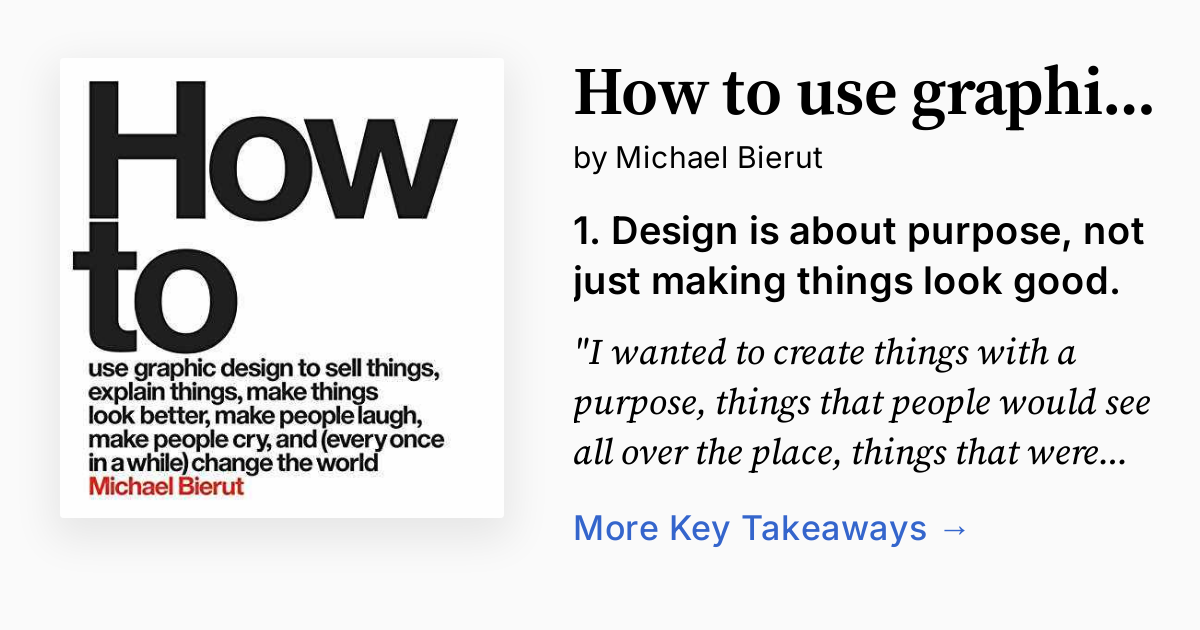 How to use graphic design to sell things, explain things, make things ...