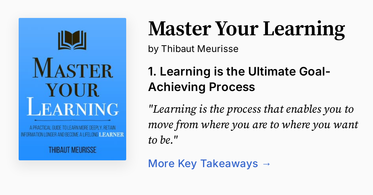 Master Your Learning | Summary, Audio, Quotes, FAQ